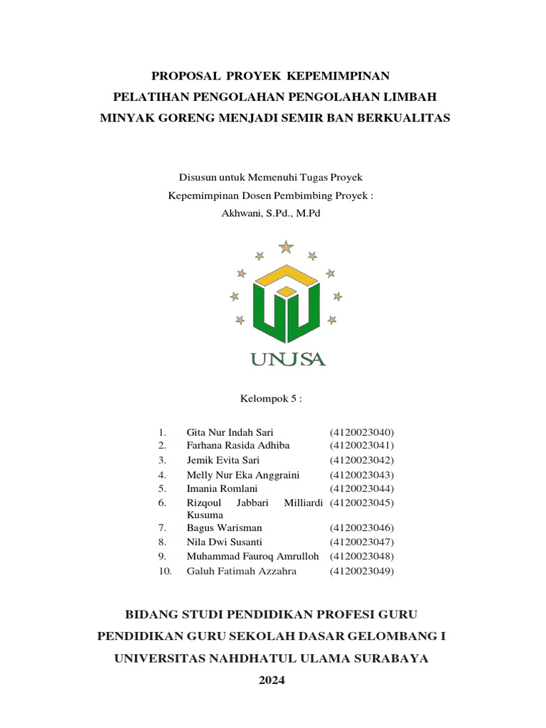 Uts-Proposal Proyek Kepemimpinan | PDF