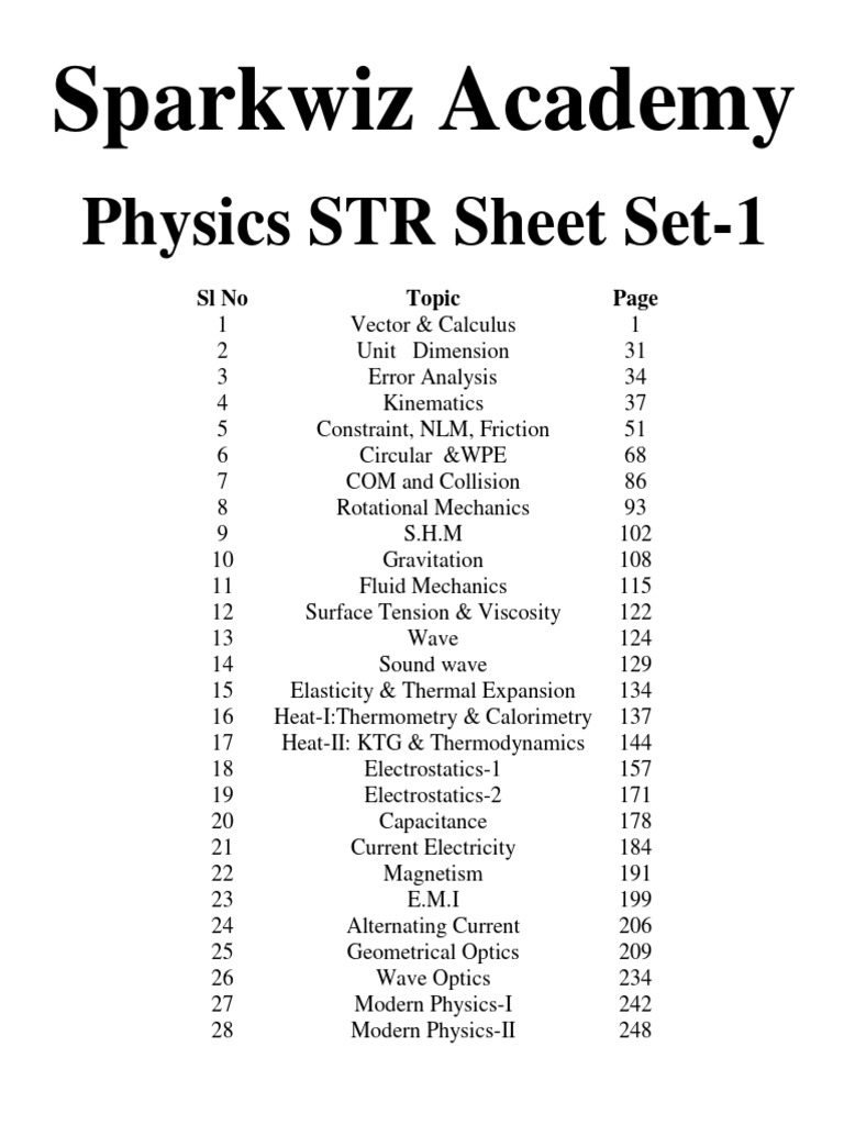 501 - Physics STR Practice Set-1 | Download Free PDF | Euclidean Vector ...