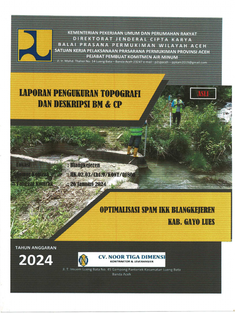 Laporan Pengukuran Topografi Dan Deskripsi BM & CP | PDF