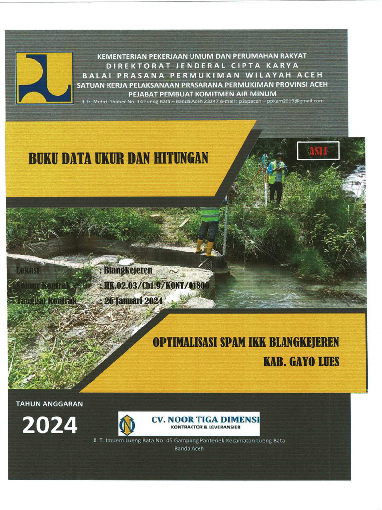 1. Buku Data Ukur Dan Hitungan | PDF