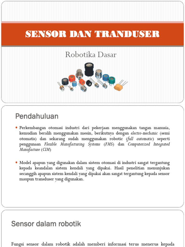 Sensor dan Transduser dalam Robotika | PDF
