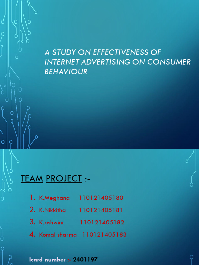 A Study On Effectiveness of Internet Advertising On Consumer Behaviour ...