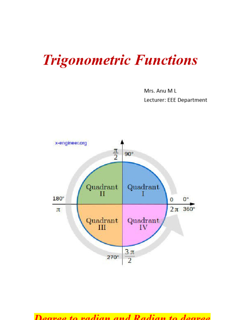 Trignometric Functions | Download Free PDF | Trigonometric Functions | Trigonometry