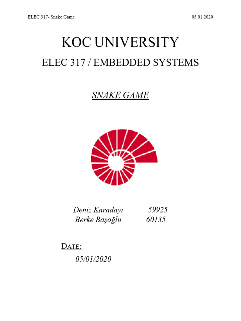 Snake Game Project Report | PDF | Computer Science | Computing