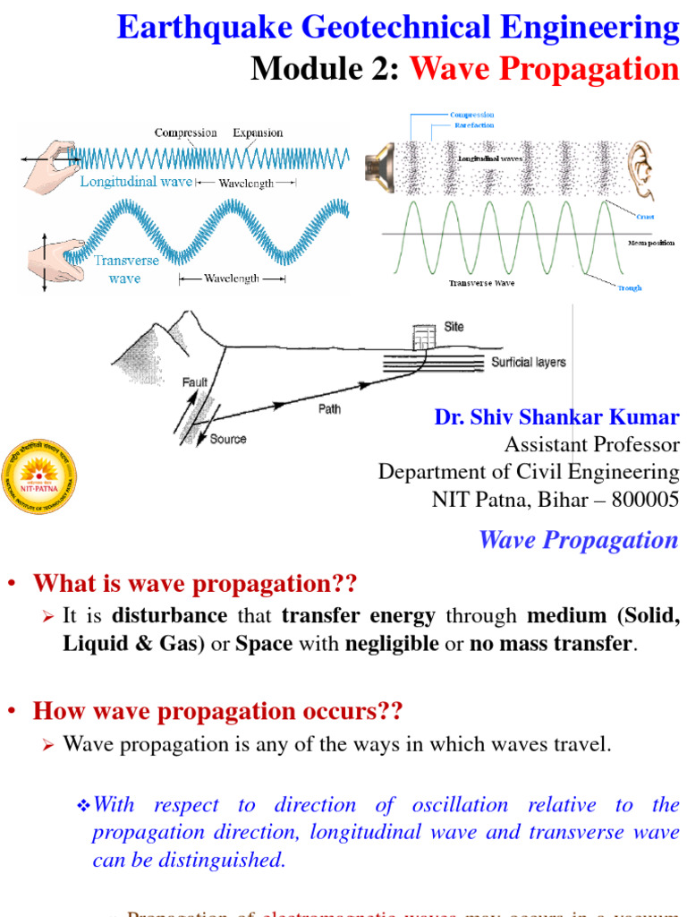 Wave Propagation in Geotechnical Engineering | PDF | Waves | Linear ...