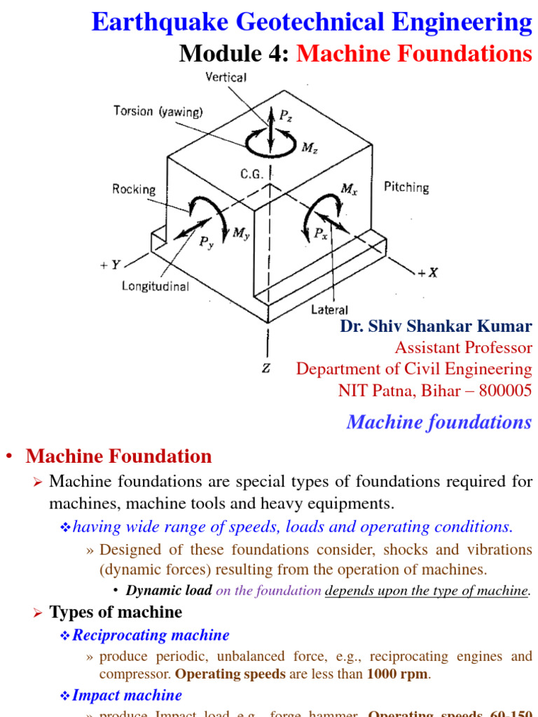 Module-4 Machine Foundation Introduction | Download Free PDF | Piston | Engines