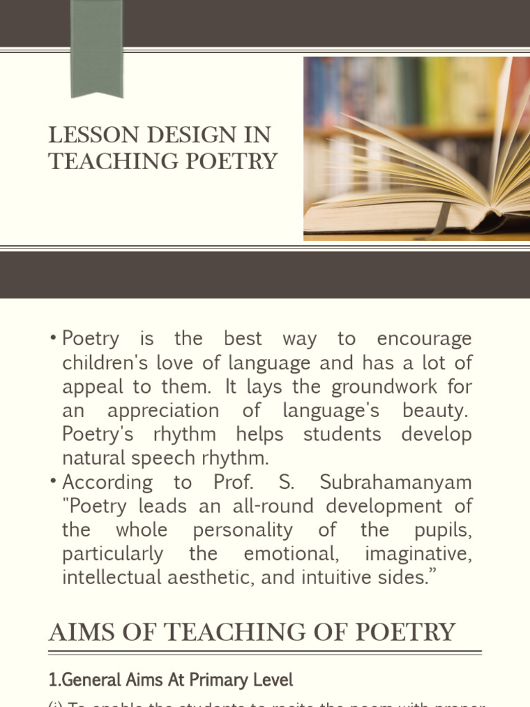 Lesson Design in Teaching Poetry | PDF | Poetry | Cognition