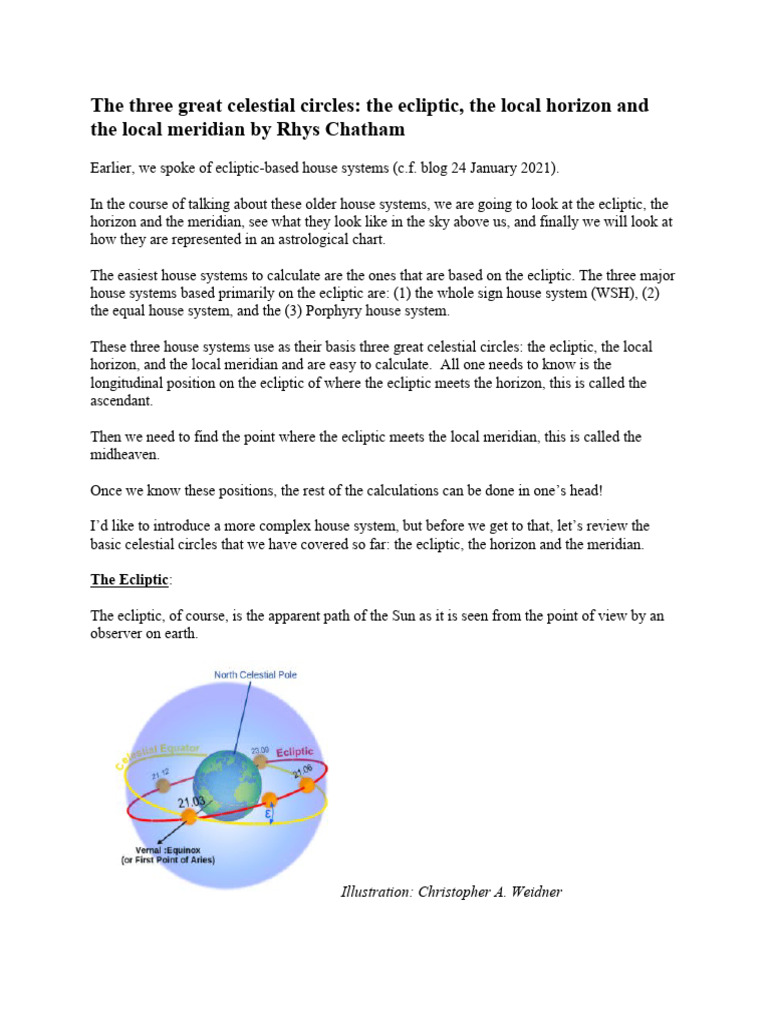 Great Celestial Circles in Astrology | PDF | Esoteric Cosmology | Astronomy