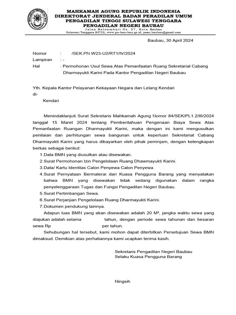 Surat Permohonan | PDF