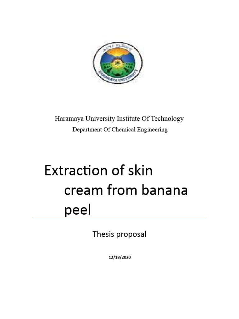 Proposal A | PDF | Solvent | Banana