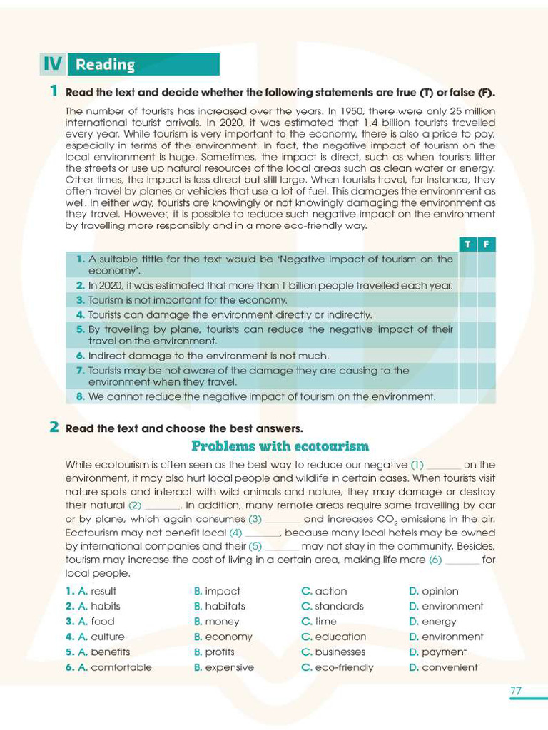 Reading Unit 10 - Grade 10 | PDF