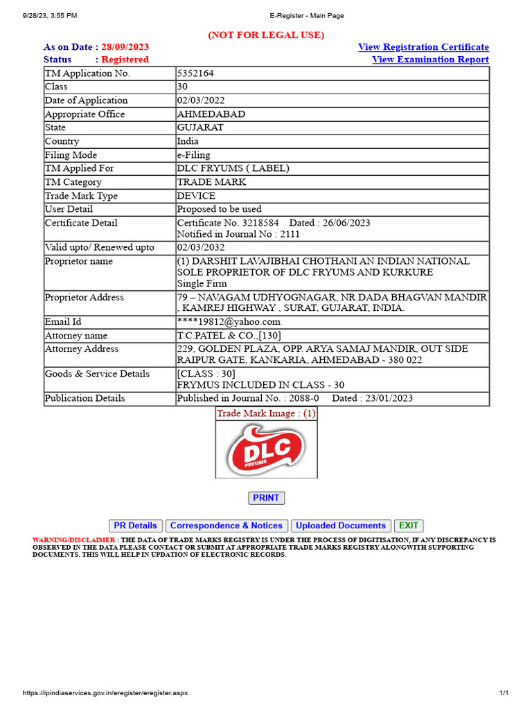 5352164 | PDF | Trademark | Computing