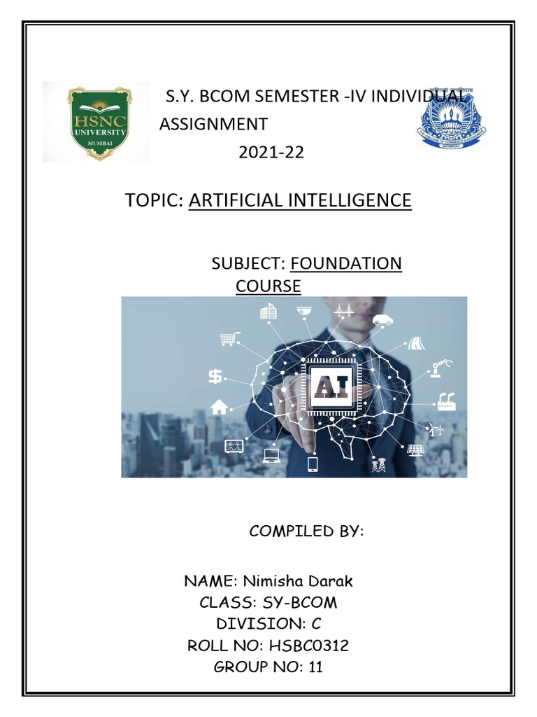 ARTIFICIAL INTELLIGENCE | PDF | Artificial Intelligence | Intelligence ...