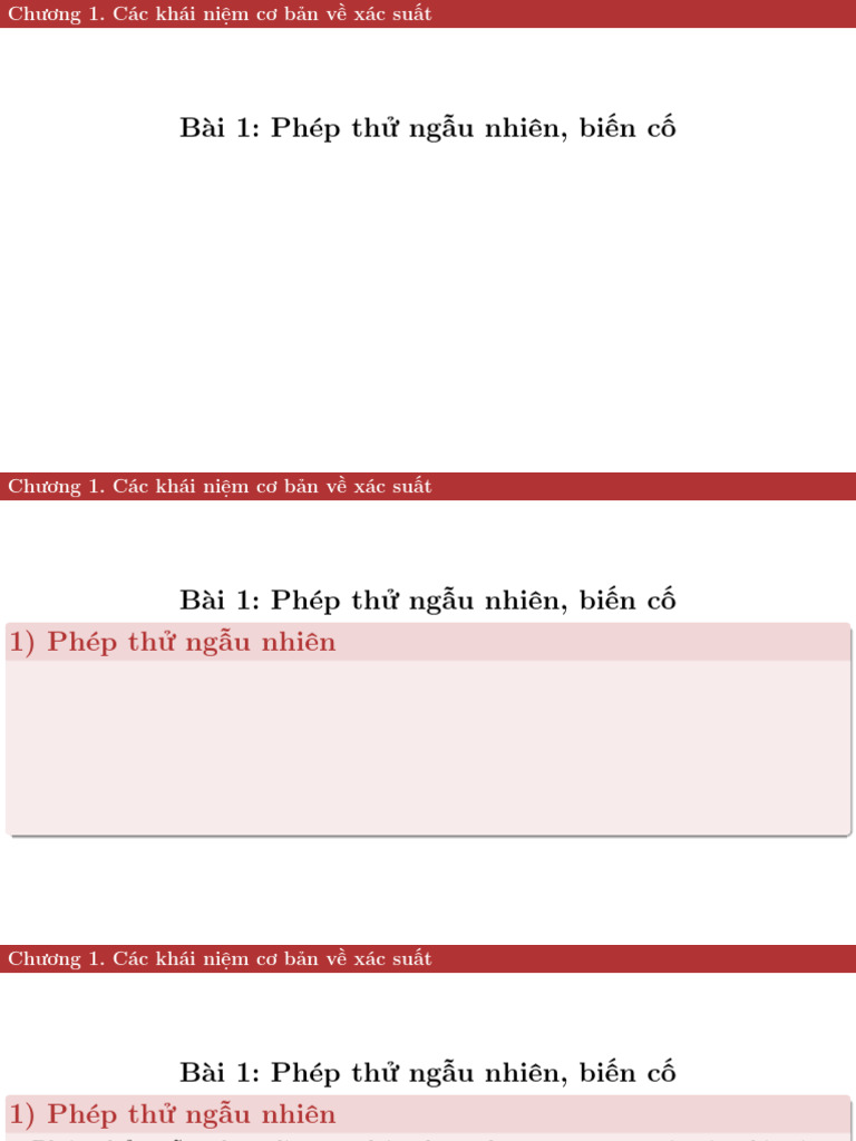 XSTK Chuong 1 - 2024 | PDF