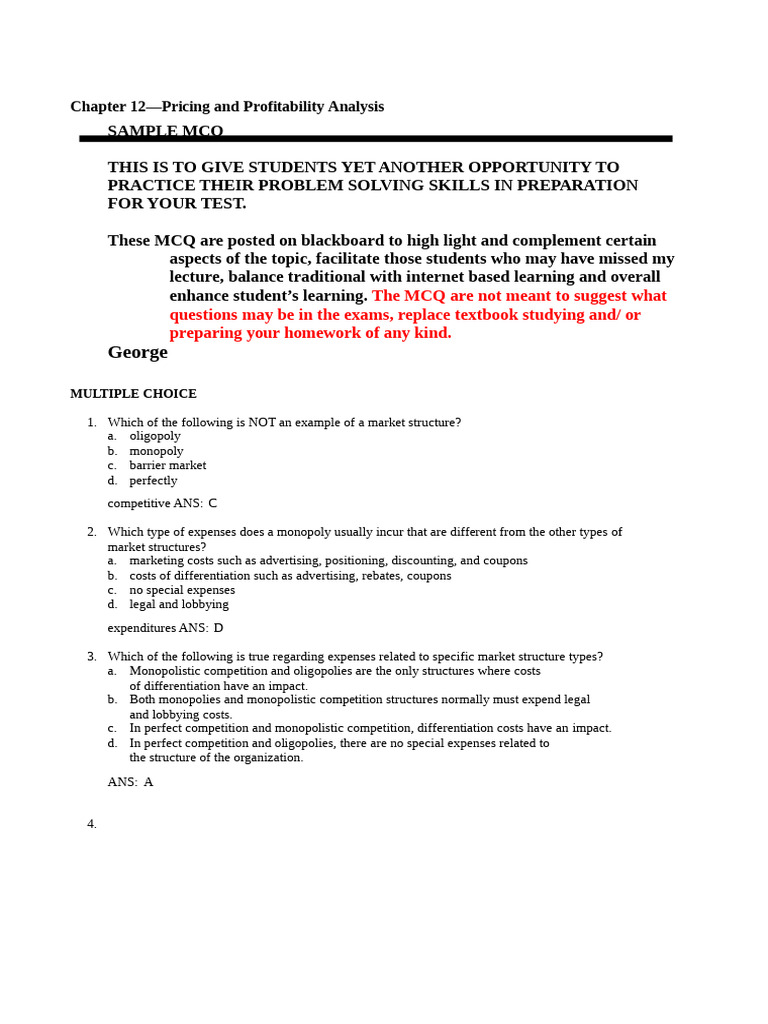 pricing-profitability-analysis-converted_compress | PDF | Monopoly | Cost Of Goods Sold