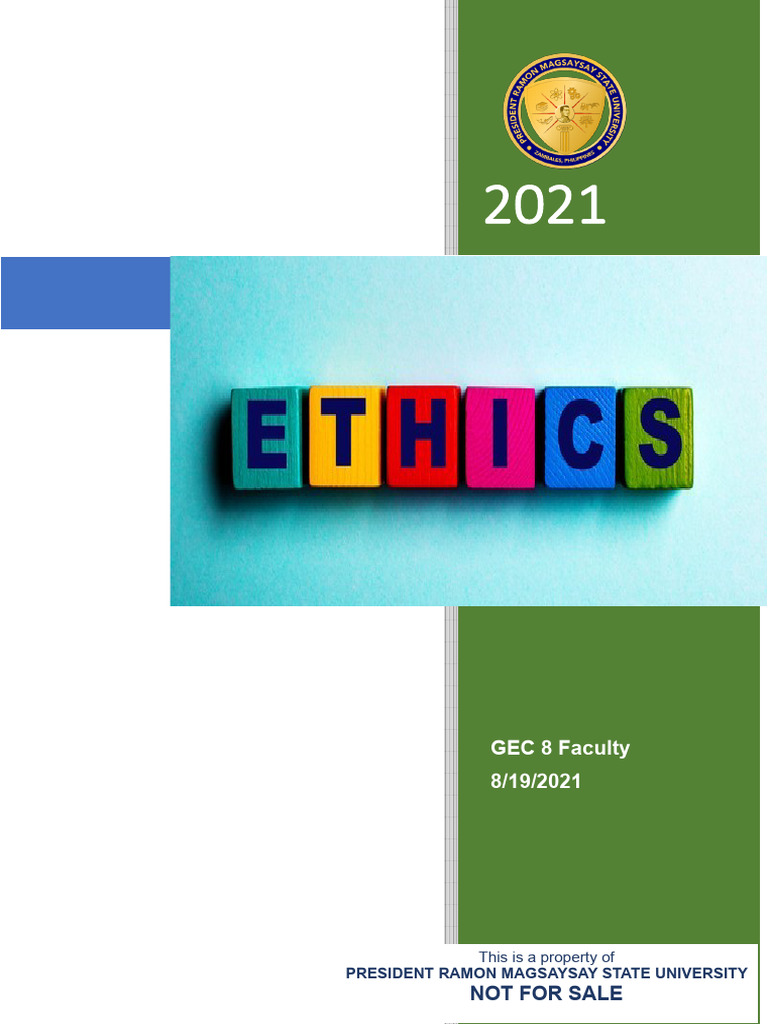 Gec 8 Ethics Module | PDF | Pleasure | Utilitarianism