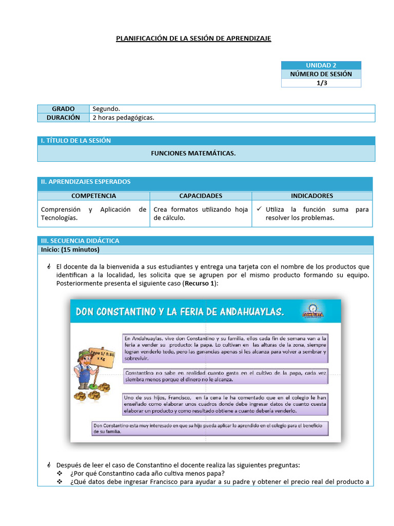 Ept Tic1 Sesion II Unidad | PDF | Aprendizaje | Informática