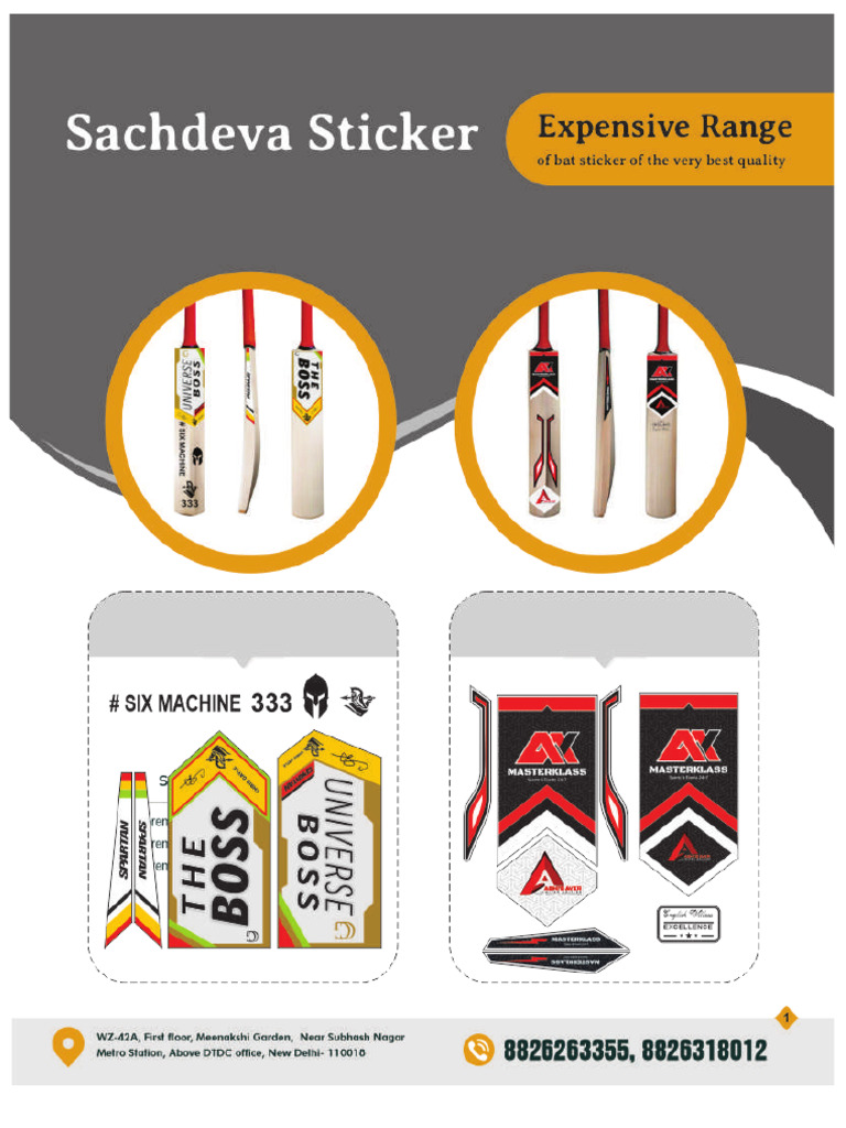 Cricket Bat Stickers | PDF