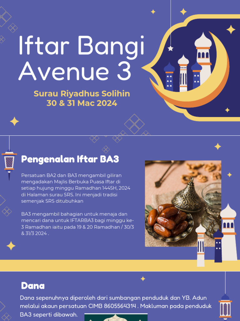 Iftar BA3 2024 - Surau Version | PDF