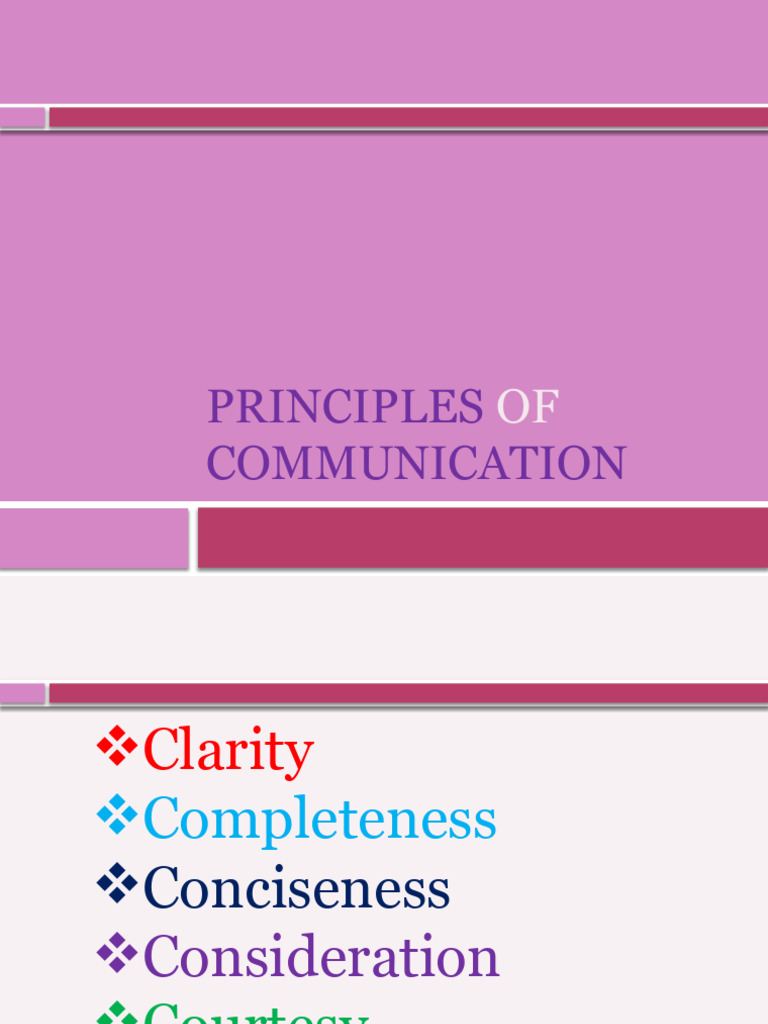 Principles of Communication - PPTX - 2015 | PDF | Communication | Ambiguity