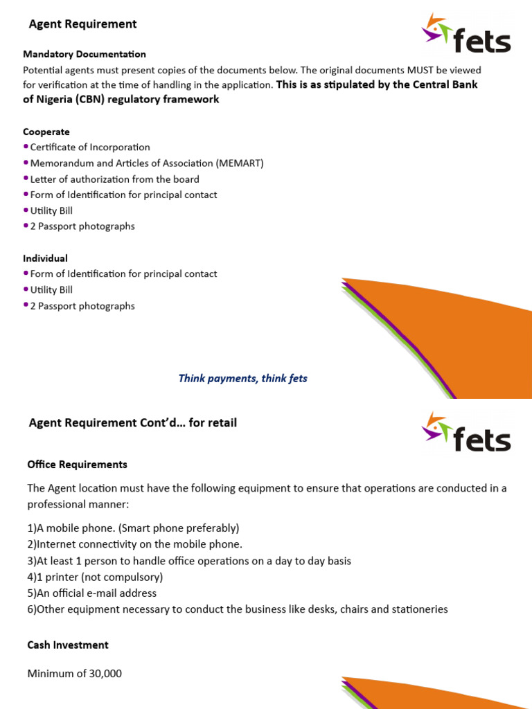Agent Requirements and Documentation Guide | PDF | Identity Document ...