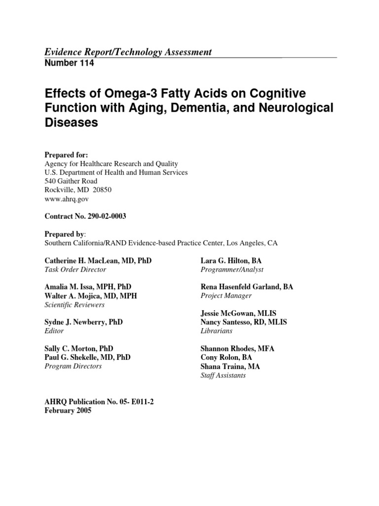 Omega 3ADgovreport11 | PDF | Polyunsaturated Fat | Omega 3 Fatty Acid