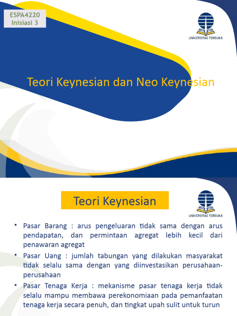 Inisiasi 3 Teori Keynesian Dan Neo Keynesian | PDF | Pengelolaan ...