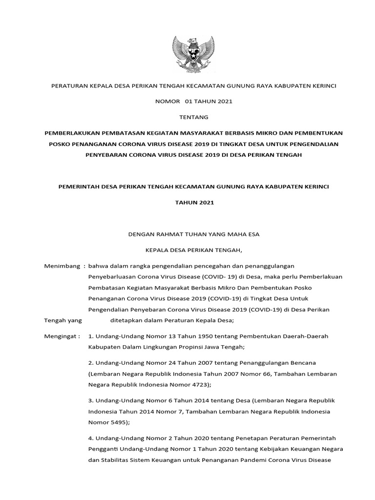 Perkades PPKM | PDF | Griya & Taman