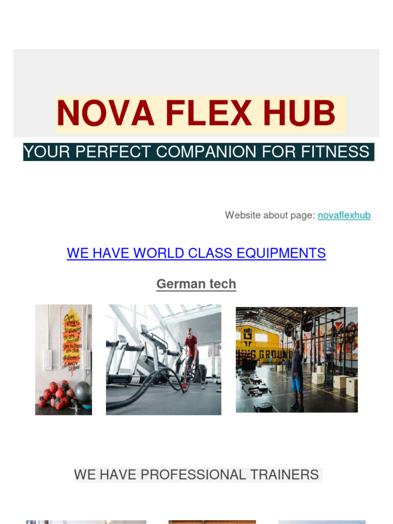 Fitness Hub for Enthusiasts | PDF