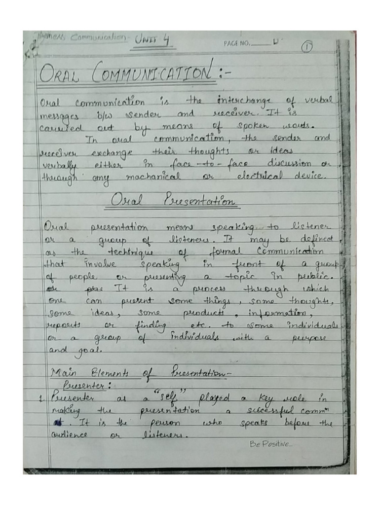 Communication (Unit 4) | PDF