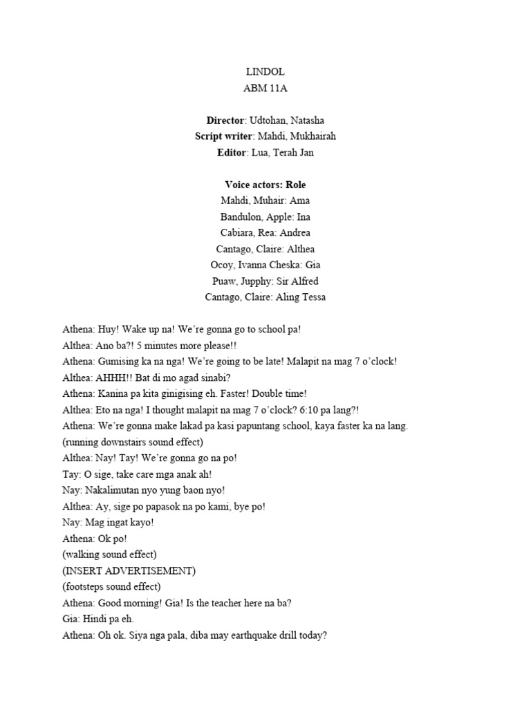 DULANG_PANRADYO_SCRIPT | PDF