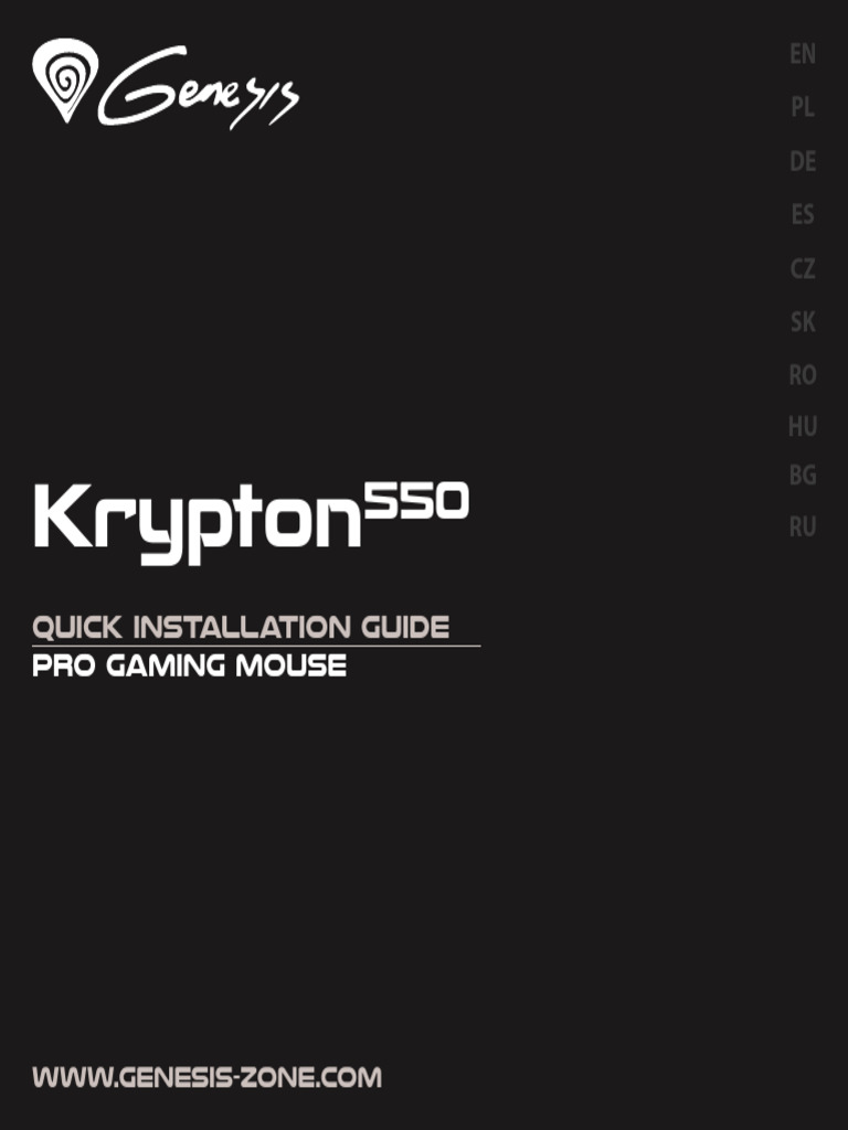User Manual - Genesis Krypton 550 | PDF