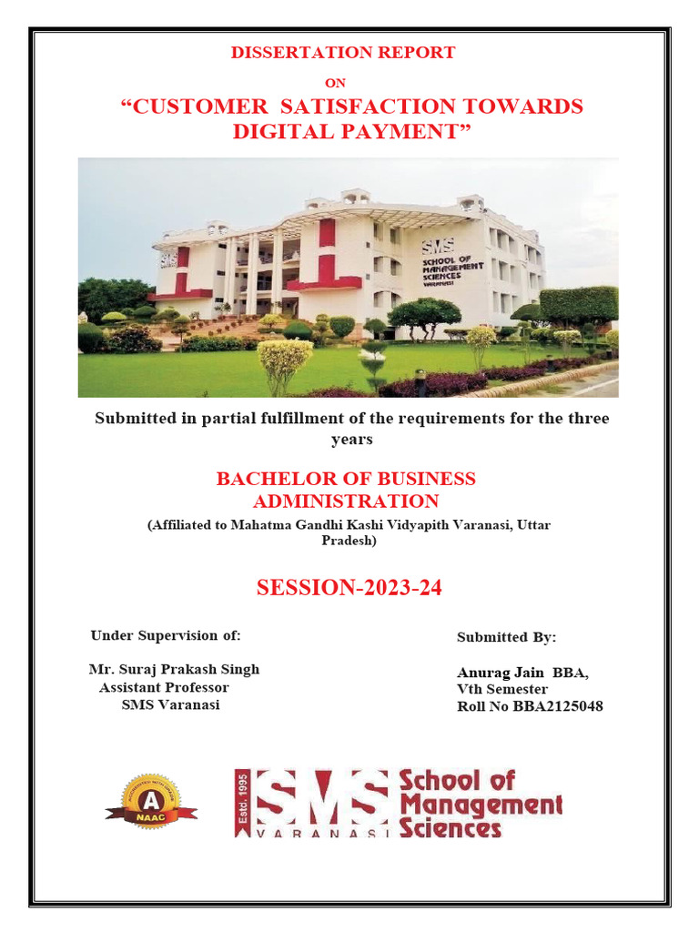 Dissertation Report Bba | PDF | Business