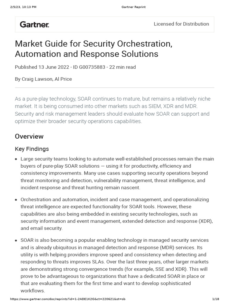 Gartner Reprint | PDF | Cloud Computing | Computer Security