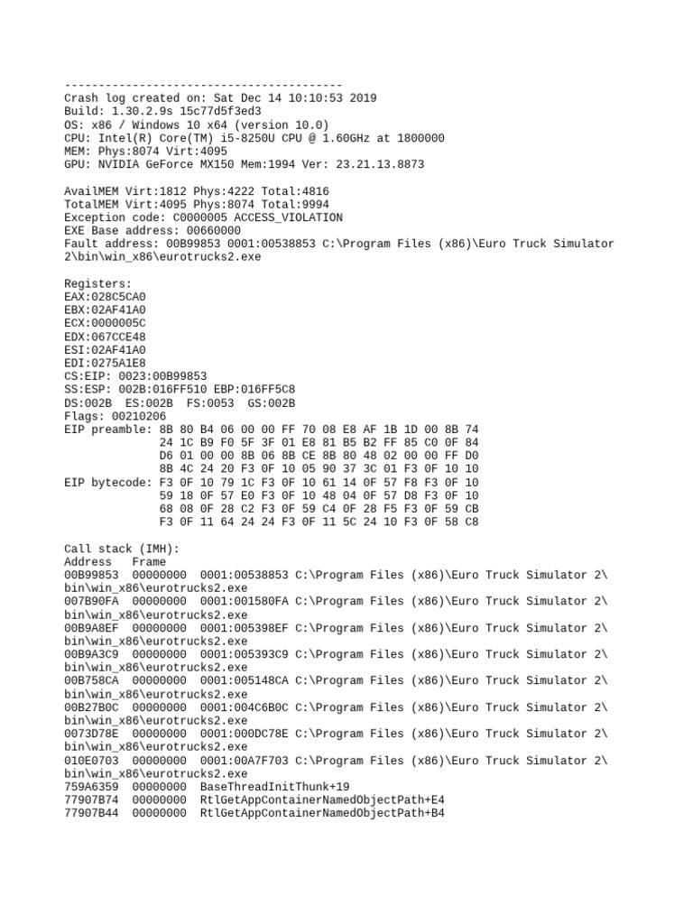 Game Crash | PDF | Computer Engineering | Microsoft Windows