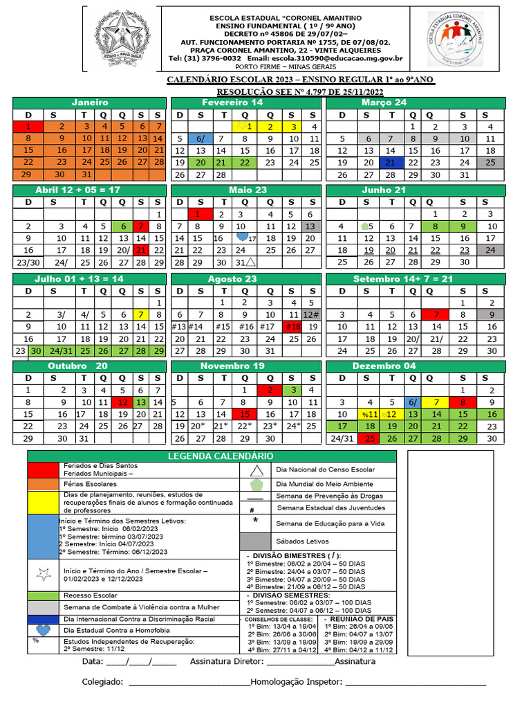 Calendario 2023 2.1 - Conforme o Municipio (1) | PDF