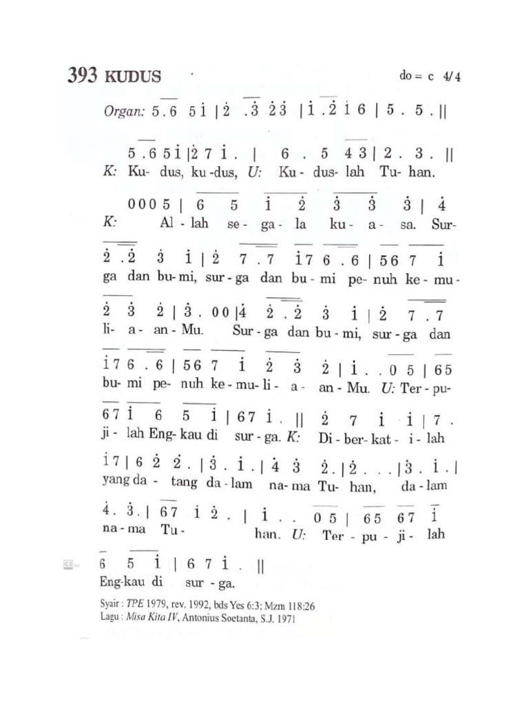 Kudus Misa Kita Iv | PDF