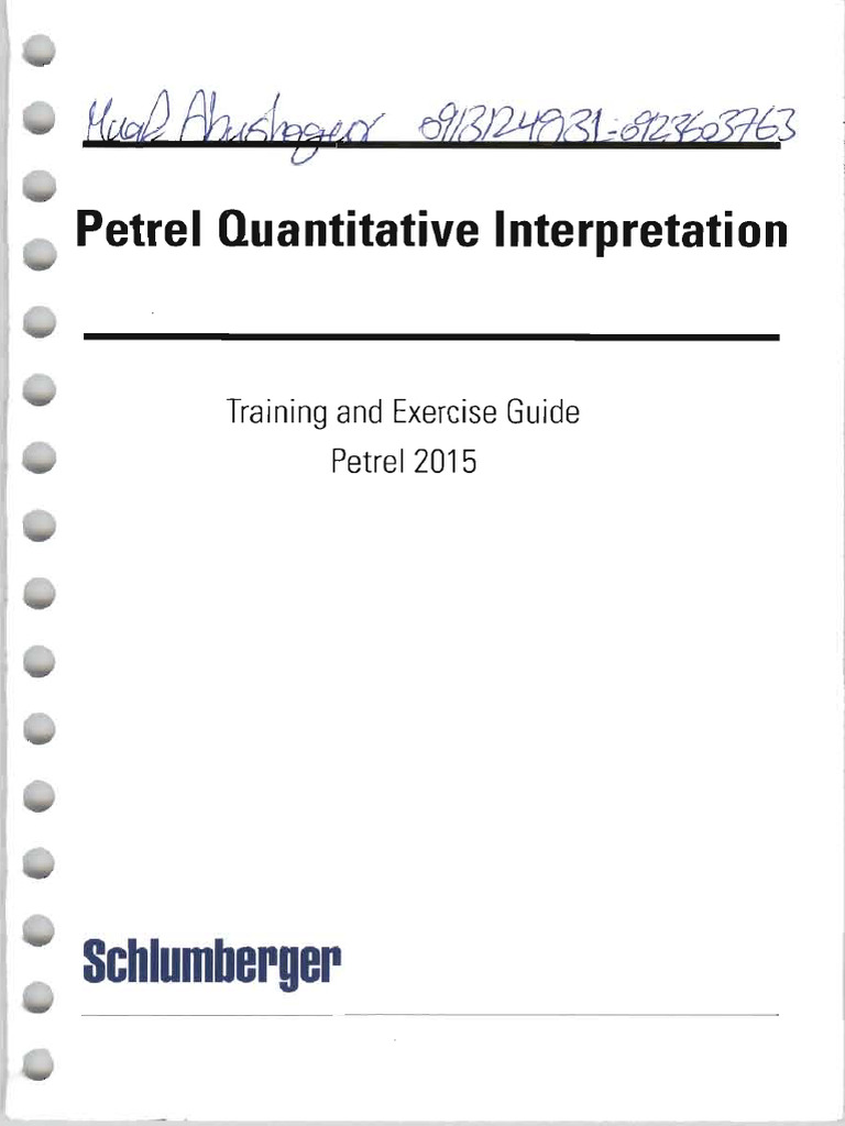 1.petrel Quantitative Interpretation - 2015 | PDF