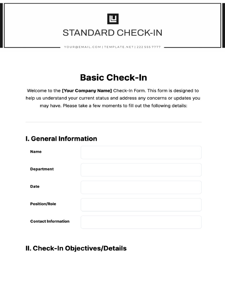Basic Check-In | PDF