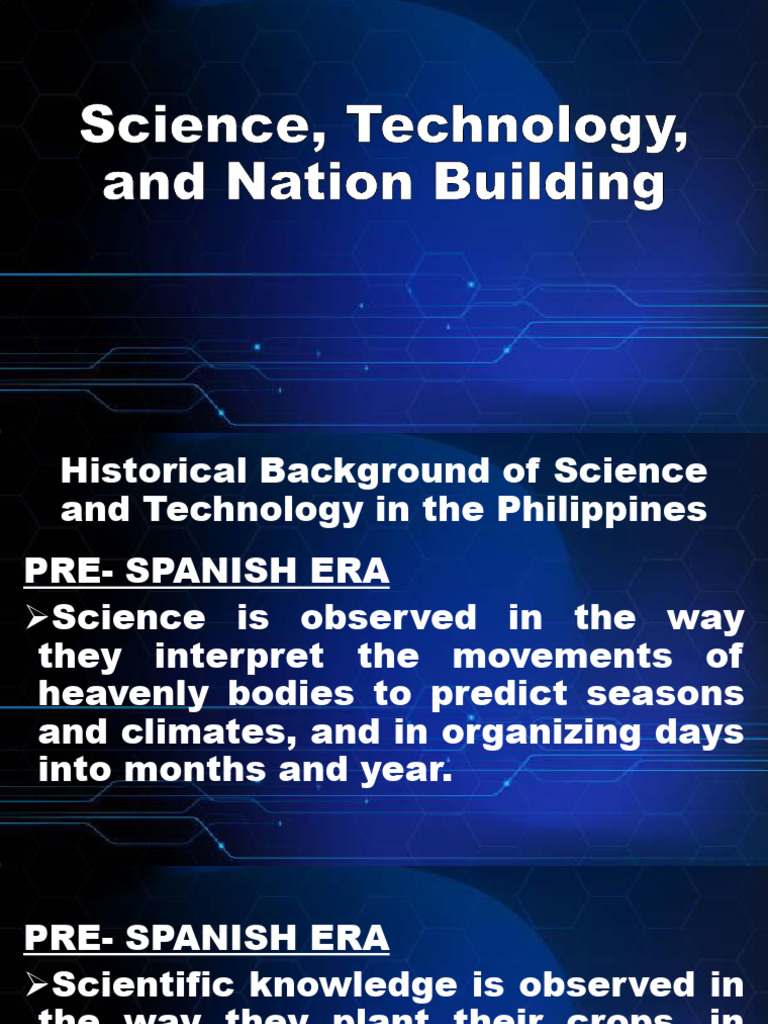 SCI TECH Nation Building | PDF | Science | Philippines