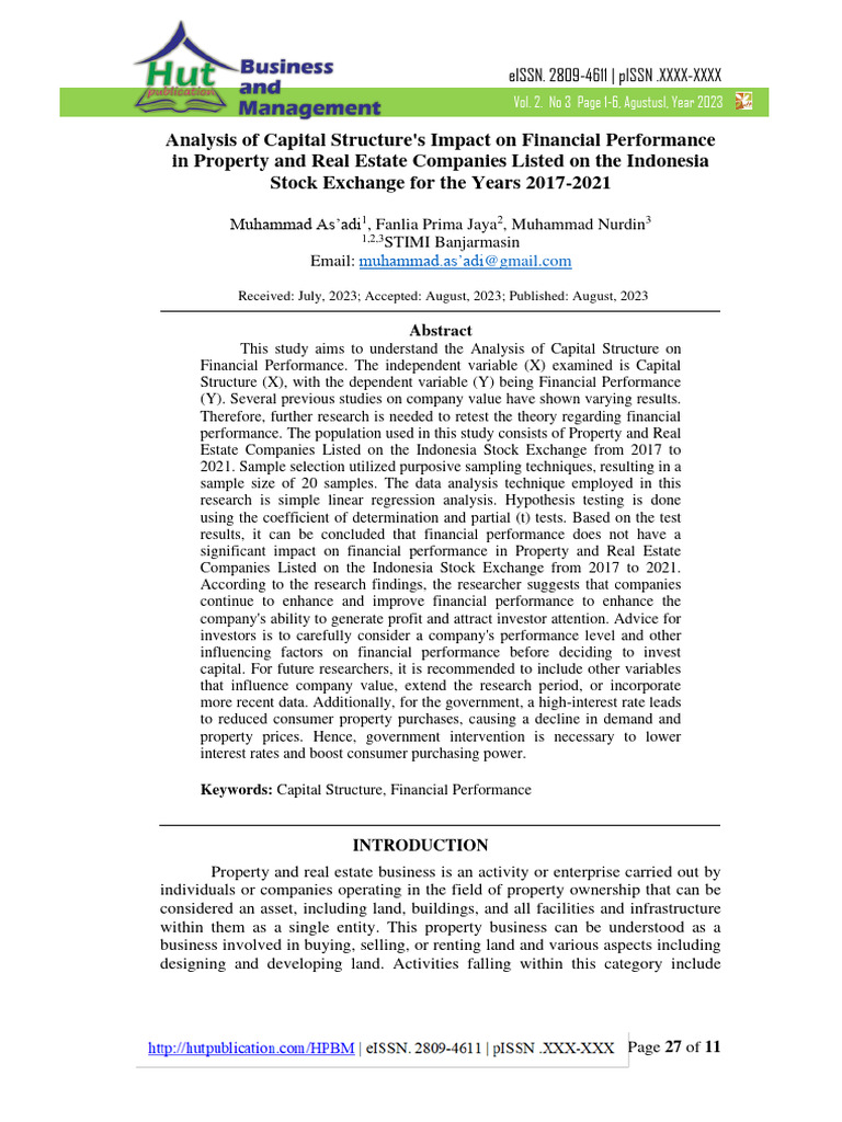 Jurnal Adi | PDF | Capital Structure | Financial Capital