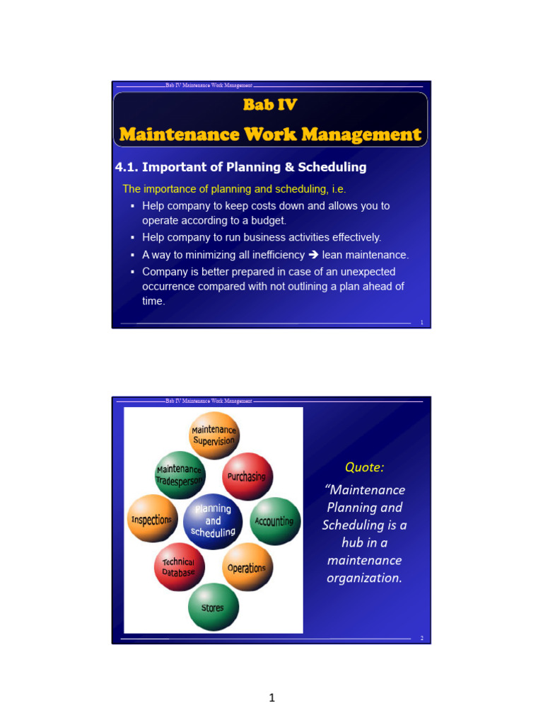 Bab 04 Maintenance Work Management | PDF | Human Resource Management ...