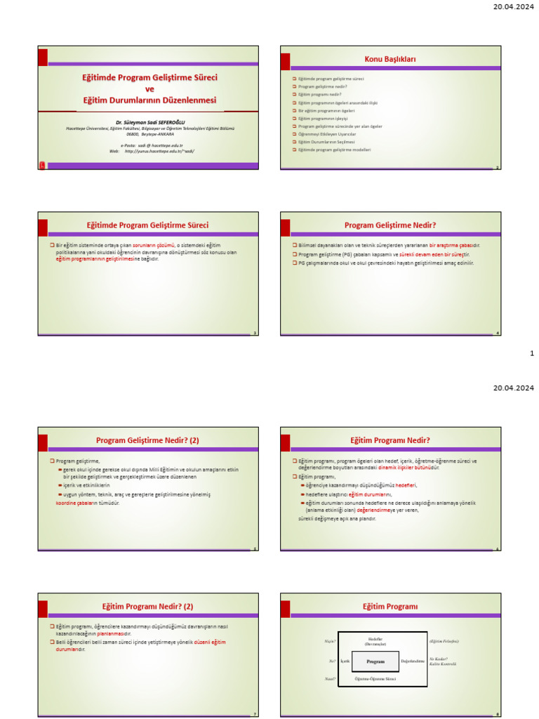 1 Egitimde Prog Gelistirme - Modeller | PDF
