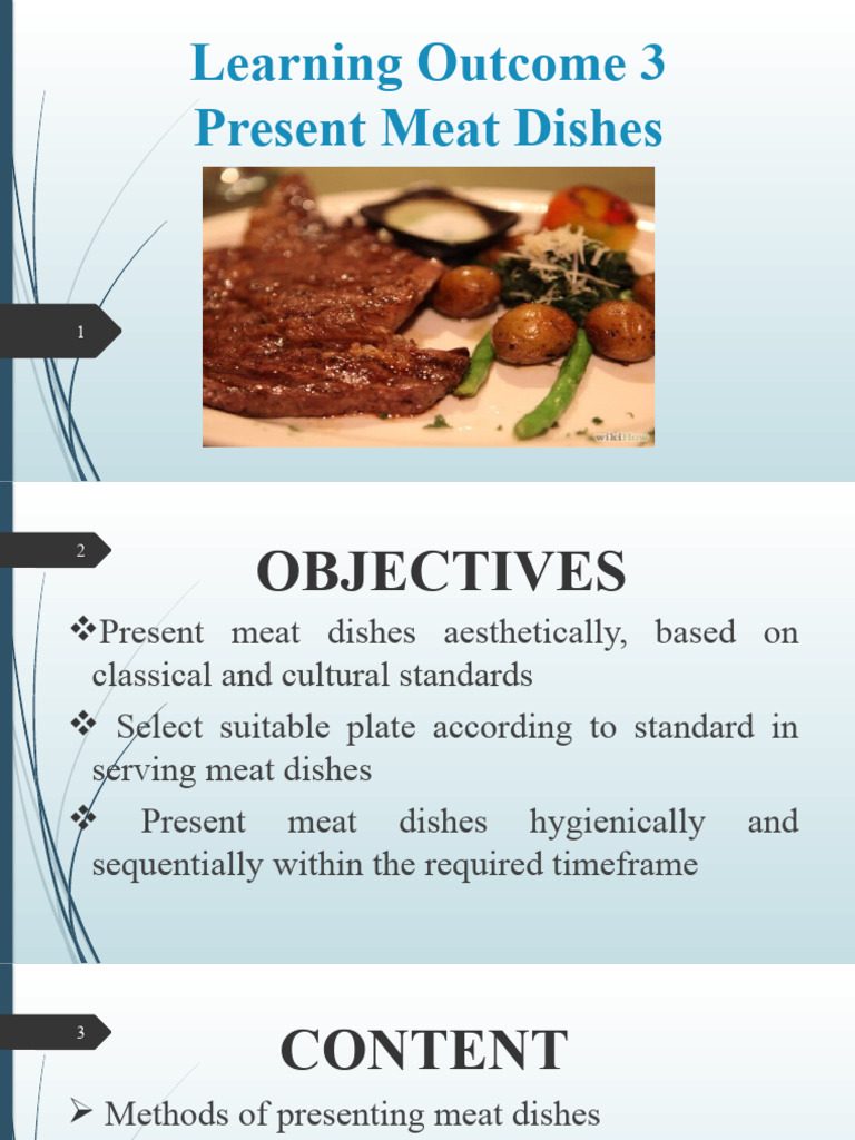 EDITED - Lo3. Present Meat Dishes | PDF | Foods | Cuisine