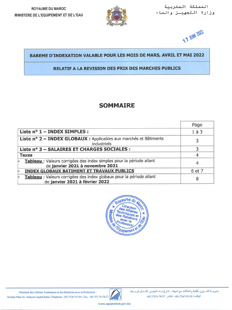 Bareme Mars 2022 | PDF