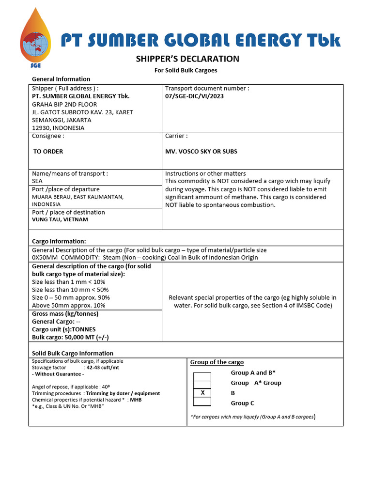 Cargo Documents | PDF | Cargo | Transport