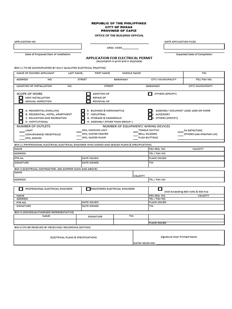 Electrical Permit | PDF | Electrician | Electrical Engineering