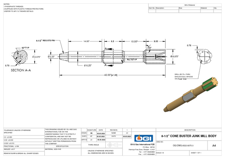 8.375 Cone Buster Junk Mill | PDF