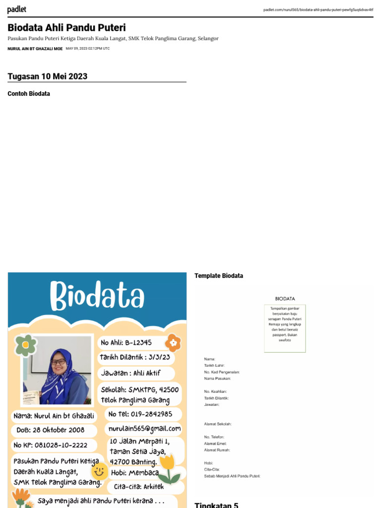 Padlet Biodata | PDF