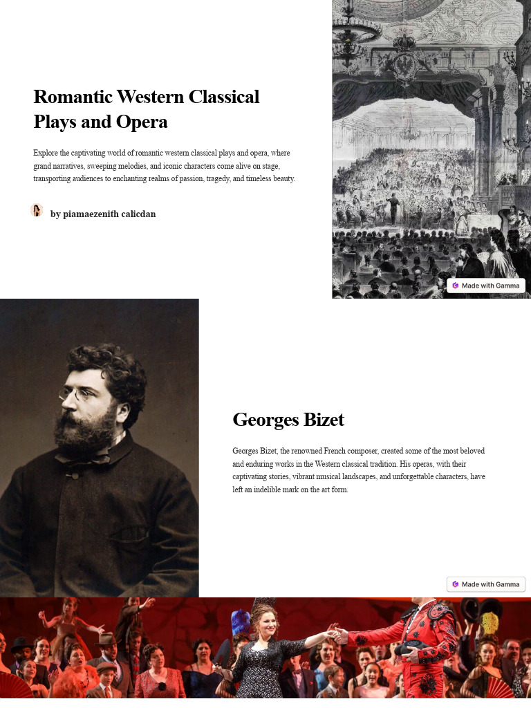 Romantic Western Classical Plays and Opera | PDF | Carmen | Opera